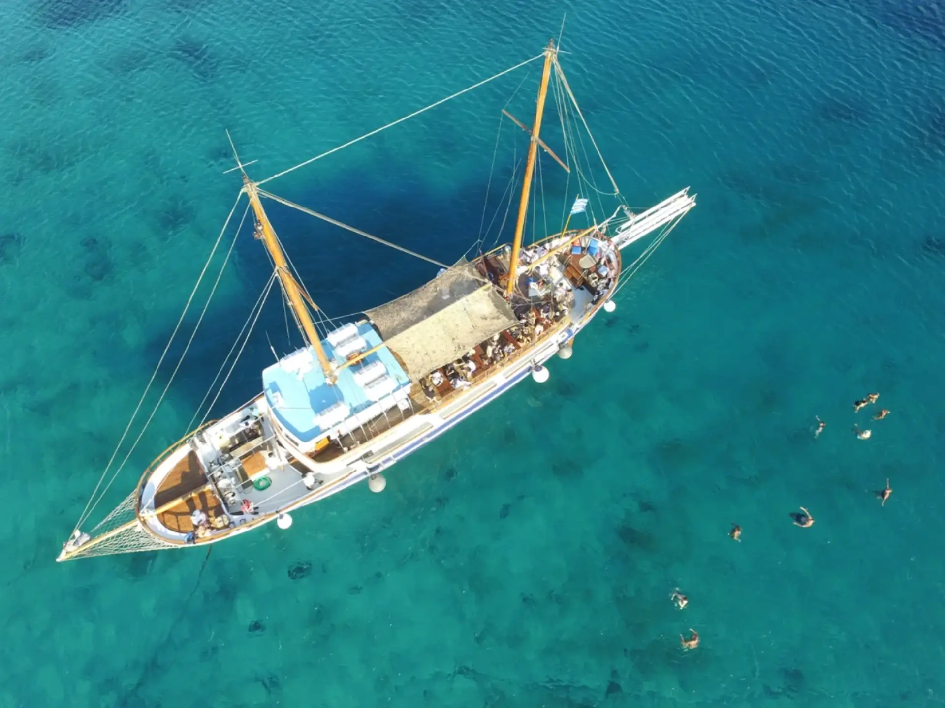 Explore Our Daily Shared Traditional Wooden Boat Cruise from Mykonos to ...